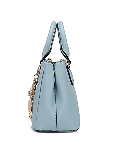 MKF Collection Satchel Bag for Women’s Crossbody Handbag Vegan Leather Top-Handle, Wristlet Wallet Purse Set Tan
