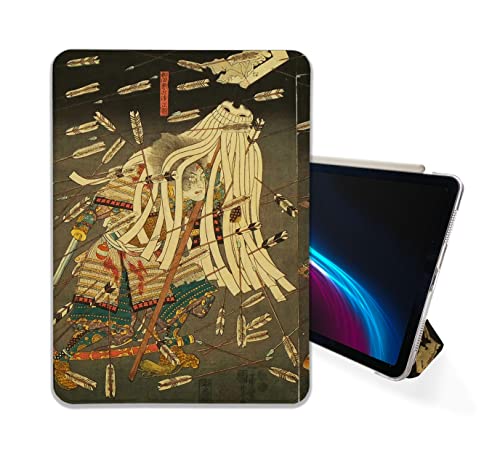 Cute Japanese Antique Samurai case Compatible with iPad Mini Air Pro 7.9 8.3 9.7 10.2 10.9 11 12.9 inch Pattern Cover New 2022 2021 Trifold Stand 3 4 5 6 7 8 9 Generation 71 (9.7" 5/6 gen)