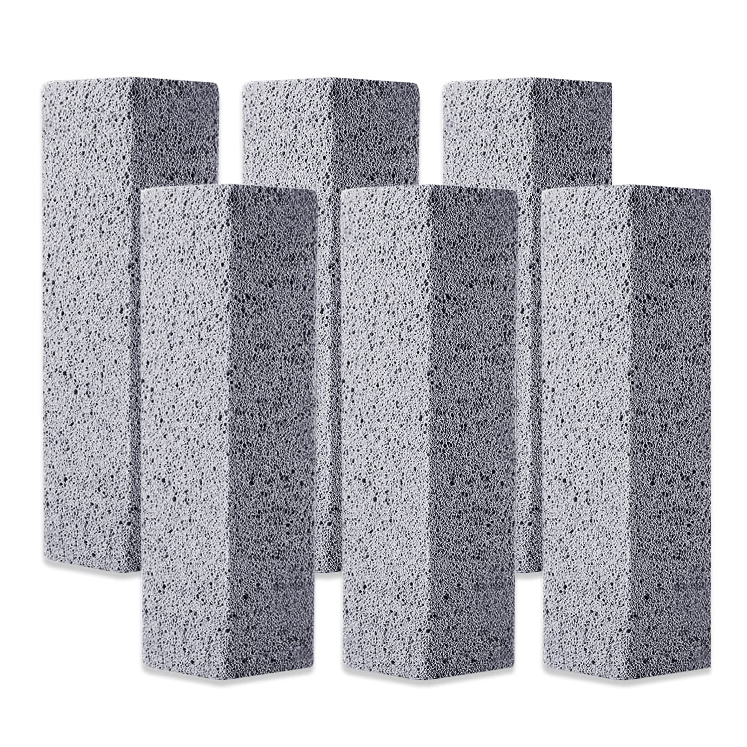 RPYUEYOU 6 Pack Pumice Stone Toilet Bowl Clean Brush, Remove Toilet Bowl Hard Water Rings, Calcium Buildup and Rust Suitable for Cleaning Toilet, Bathroom, Kitchen Sink, Grill