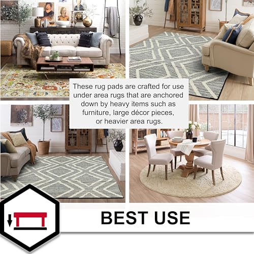 Mohawk Home 5' x 7' 1/2 Rug Pad 100% Felt Protective Cushion, Premium Comfort Underfoot β Safe for All Floors