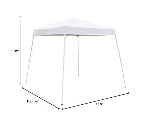 Gappys 10’ x 10' Pop-up Canopy Tent - Commercial Instant Outdoor Canopy - Easy Set-up Straight Leg Folding Beach Shelter (10x10 FT, White) (N001)
