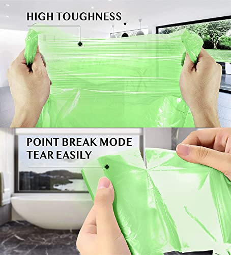 Small Trash Bags, 1.2 Gallon Extra Thick Garbage Bags,& Wastebasket Liners for Kitchen Bathroom Office Car Pet, (120 Counts, Green)