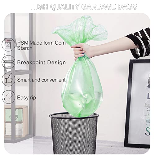 Small Trash Bags, 1.2 Gallon Extra Thick Garbage Bags,& Wastebasket Liners for Kitchen Bathroom Office Car Pet, (120 Counts, Green)