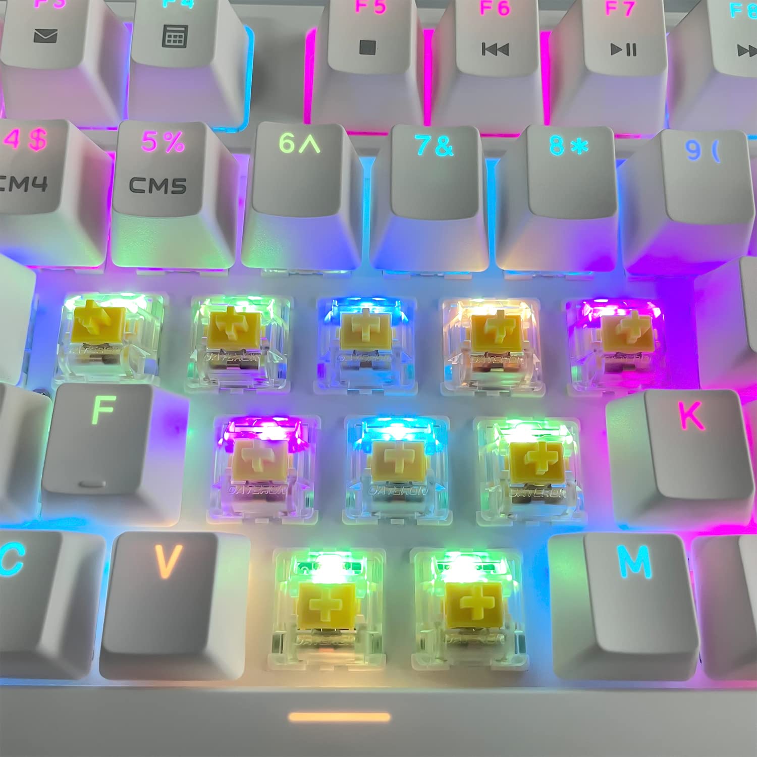 Gateron G Yellow Pro Switches Pre-lubed 3pin RGB SMD Linear for Gaming Mechanical Keyboard(108 Pcs, Yellow)