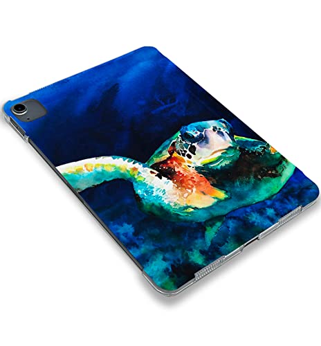 Cute Ocean Turtle Painted case Compatible with iPad Mini Air Pro 7.9 8.3 9.7 10.2 10.9 11 12.9 inch Pattern Cover New 2022 2021 Trifold Stand 3 4 5 6 7 8 9 Generation 91 (10.2" 7/8/9 gen)