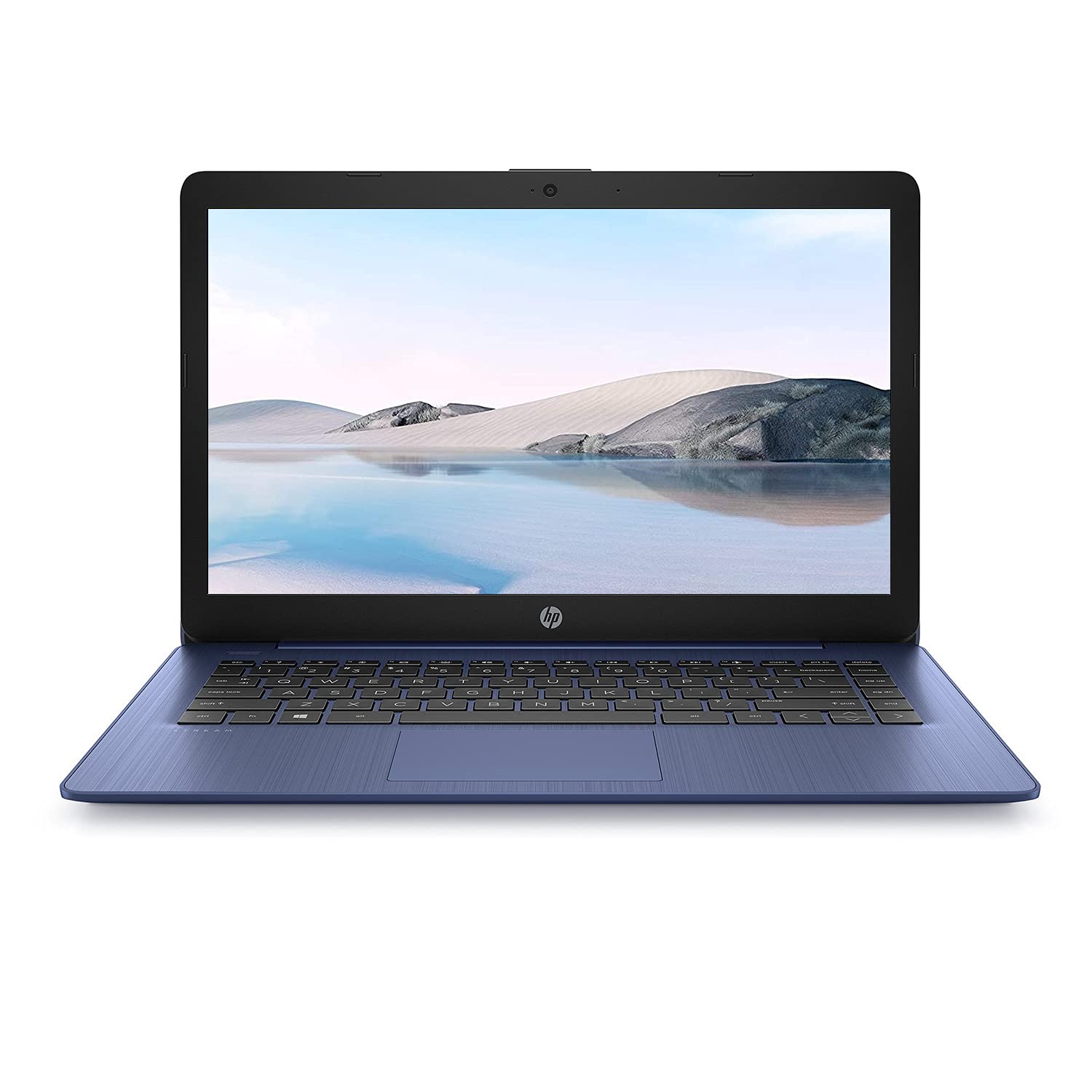 HP Premium 14-inch HD Laptop, Intel Dual-Core Processor Up to 2.6GHz, 16GB RAM, 64GB eMMC Storage, Webcam, Bluetooth, HDMI, Wi-Fi, Blue, Windows 11 with 1 Year Microsoft 365 (Renewed)