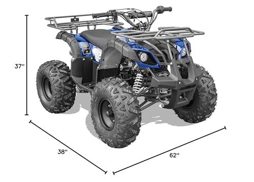 MotoTec Bull 125cc 4-Stroke Kids Gas ATV Blue
