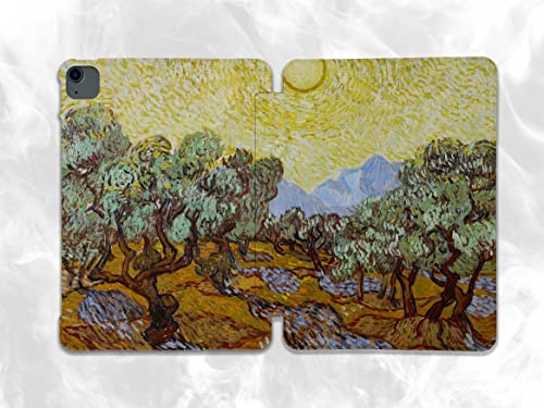 Van Gogh Olive Trees case Compatible with iPad Mini Air Pro 7.9 8.3 9.7 10.2 10.9 11 12.9 inch Pattern Cover New 2022 2021 Trifold Stand 3 4 5 6 7 8 9 Generation 93 (11" Pro 1/2/3 gen)