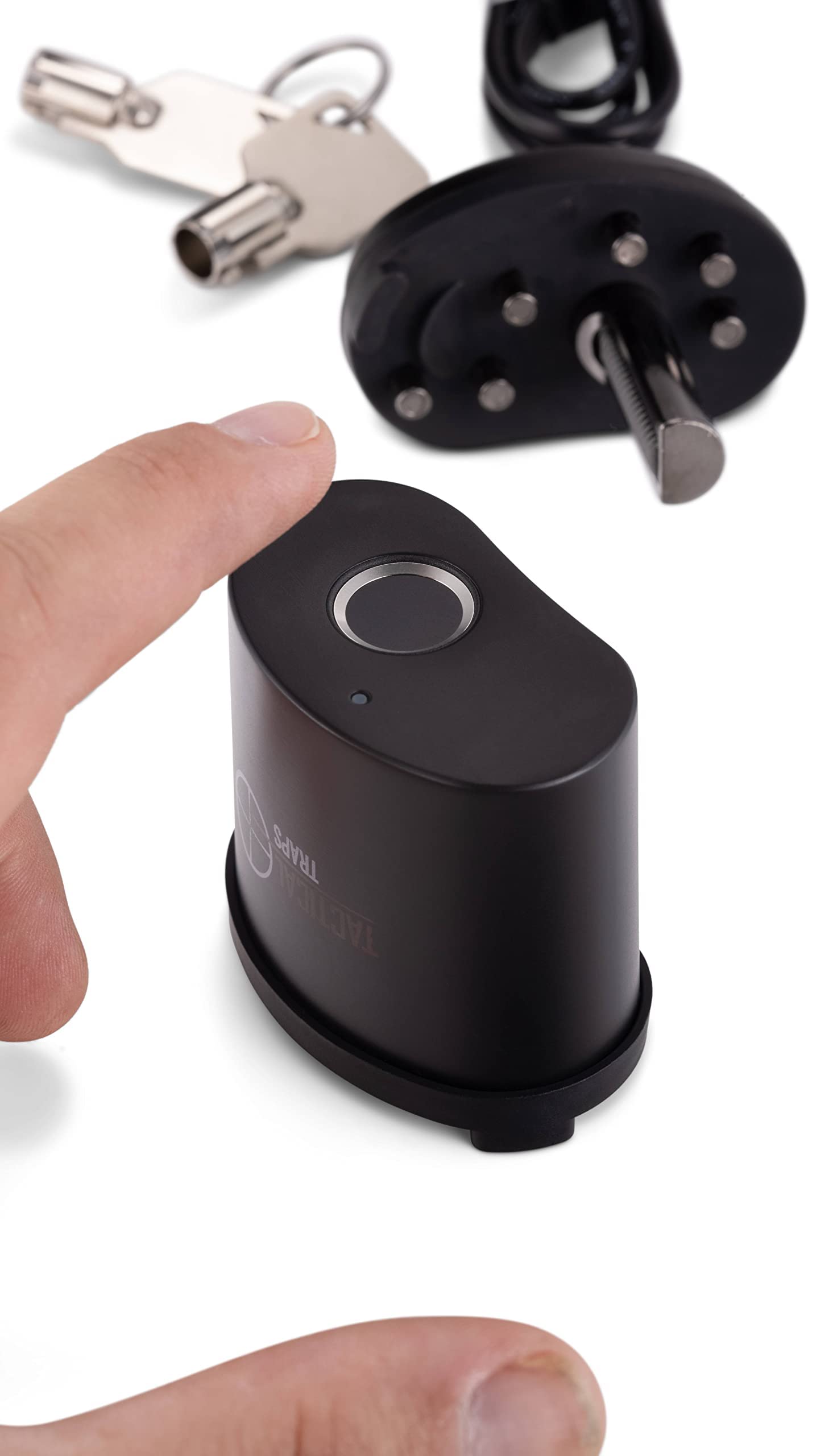 Tactical Traps Quick Draw Smart Trigger Lock V3 with 360-Degree Fingerprint Recognition - Up to 10 Authorized Users | Fits Most Handguns, Shotguns & Rifles
