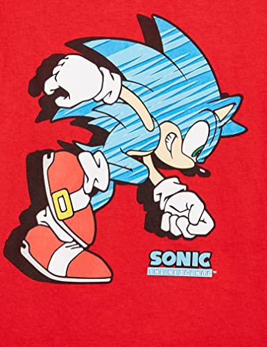 SEGA boys Sonic the Hedgehog 3-pack Tee Bundle, Sonic, Tails, Knuckle T Shirt, Red Heather Grey Royal, 8 US