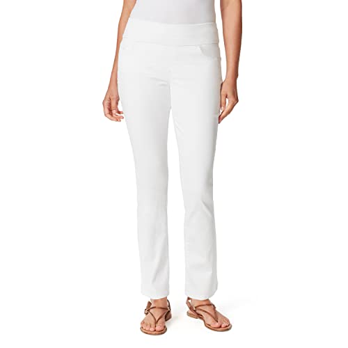 GLORIA VANDERBILT Women's Amanda Pull On High Rise Jean, Vintage White, 12 Regular