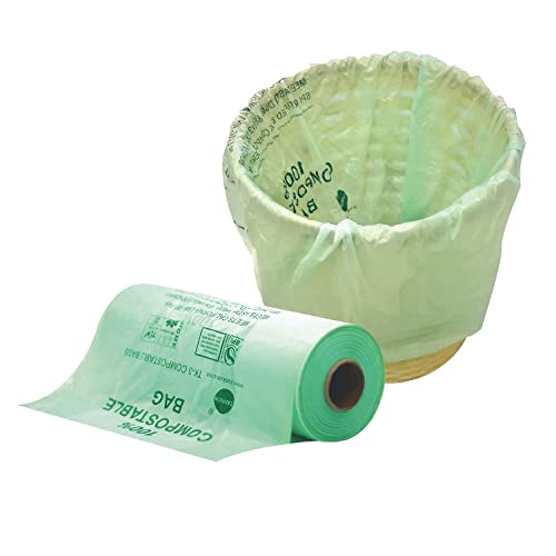 Tankon 250 Count, 15"x17", Compostable Produce Bags OR 250 Bags, 2.6 Gallon 100% Compostable Bags, 9.84 Liter, ASTM D6400 BPI & OK Compost Home Certified.