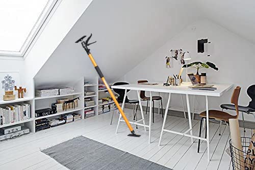 4PK Support Pole, Steel Telescopic Adjustable 3rd Hand Support System, Support Rod, Supports up to 154 lbs Construction Rods for Cabinet Jacks Cargo Bars Drywalls Extends from 49 Inch to 114 Inch
