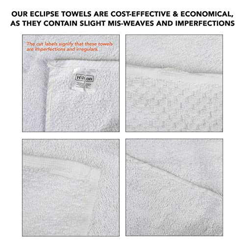 Arkwright Eclipse White Irregular Washcloths - Bulk Case Pack of 300 - Perfect wash Cloth Towels for Home, Kitchen, Bathroom, Hotel, Spa, Resort -1 Lb/Doz