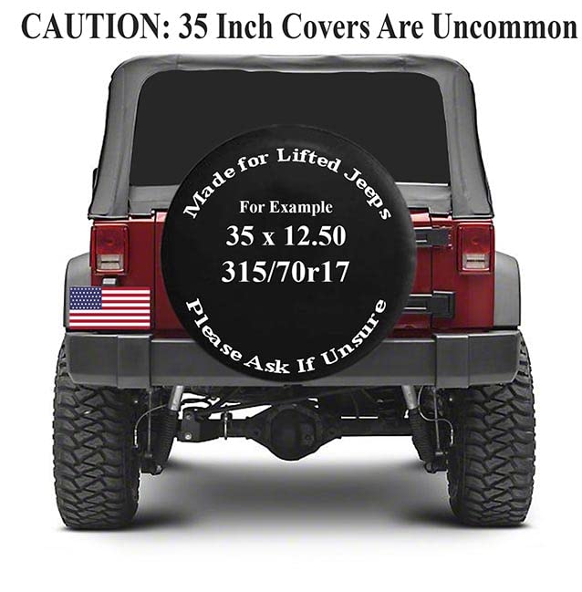 Spare Tire Cover - Tire Accessories for SUV's, Campers, RV's, Trucks, and More | Adopt Paw Print Dog Black 35 Inch