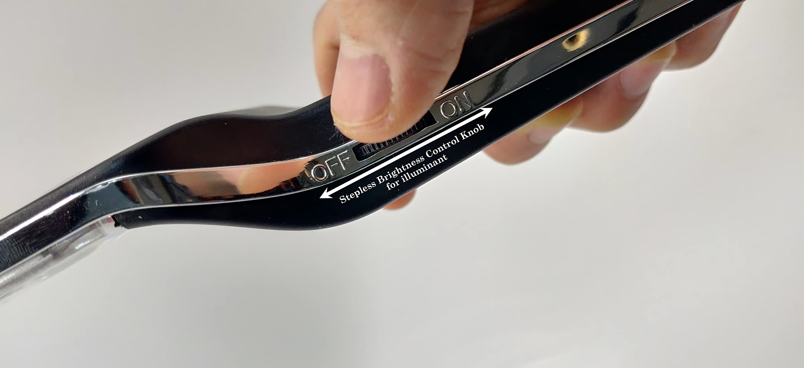 LED Handheld Magnifier for Reading 3x/6x Optical Magnifier for Low Vision, Visual Impairment, Magnifier for Seniors, Elderly People, Magnifier for Education, Office Work (Stepless Illumination adjust)