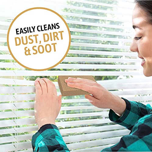 SpongeCo - Dry Cleaning Soot Eraser Sponge - Pet Hair, Smoke, Soot, Dust and Dirt Remover - 3x6 Double, One Unit (2 Pack Single)