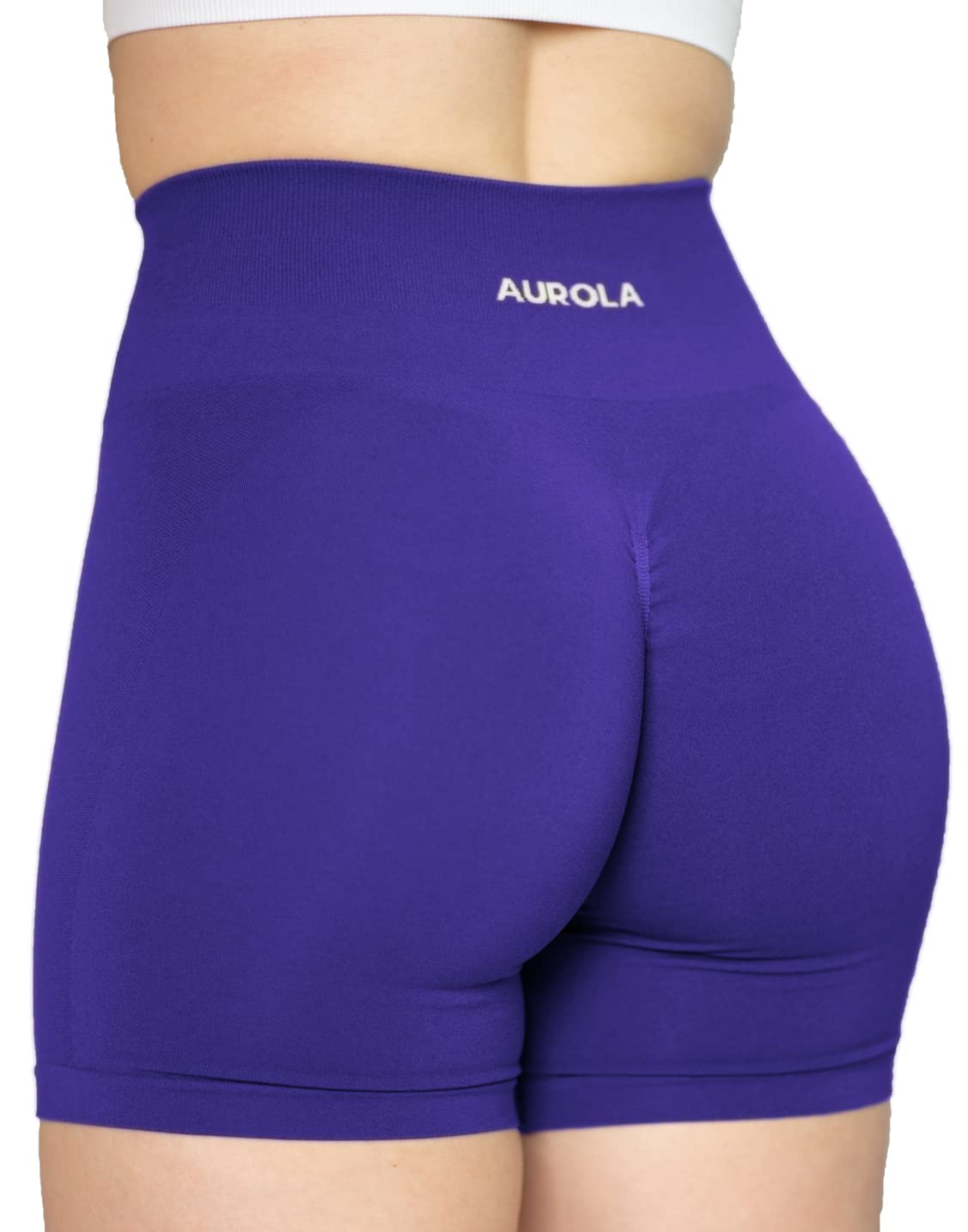 AUROLA Intensify Workout Shorts for Women Seamless Scrunch Short Gym Yoga Running Sport Active Exercise Fitness Shorts(S,Very Peri)