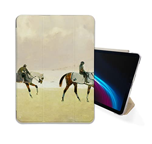 Kawaii Runing Men Horse Animal case Compatible with iPad Mini Air Pro 7.9 8.3 9.7 10.2 10.9 11 12.9 inch Pattern Cover New 2022 2021 Trifold Stand 3 4 5 6 7 8 9 Generation 40 (8.3 Mini 6)