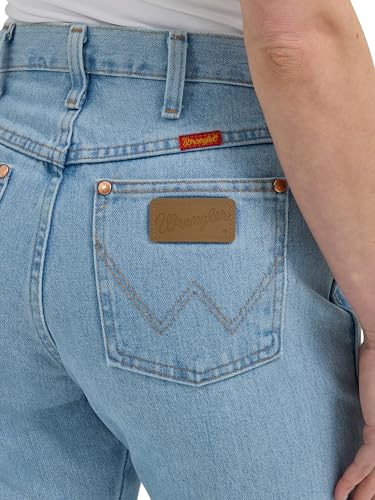 Wrangler womens Cowboy Cut Natural Rise Slim Fit Tapered Leg Jeans, Bleach, 9-34 US