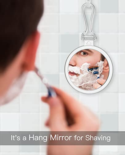 MIRORA Hand Held Mirror, Double-Sided 1X/10X Magnifying Makeup Mirror, Handheld Foldable Table and Travel Usage (Round 5inch)