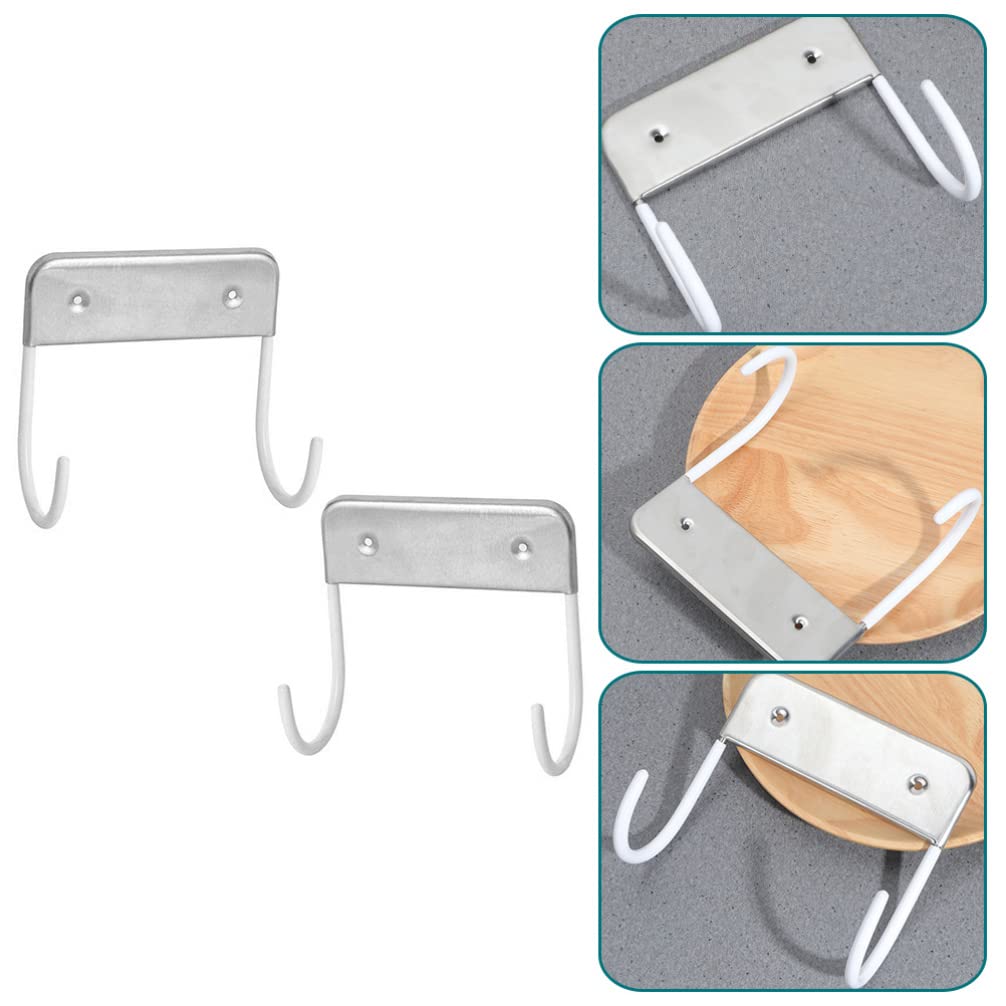 Zerodeko 2pcs Ironing Board Hanger Sundries Hook Irons Storage Hanger Irons Storage Holder Multi-Function Irons Rack Hanging Rack Multi-Function Hook Household Hooks Sturdy Irons Hook