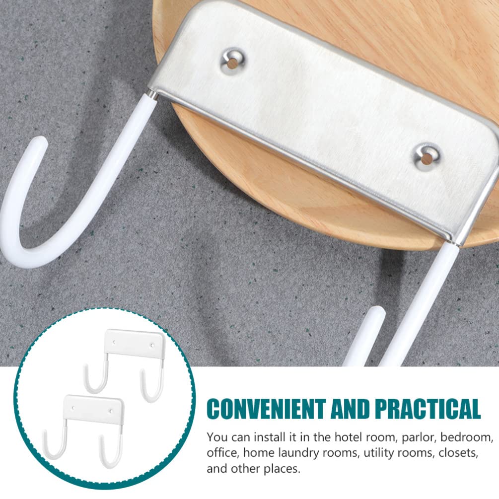 Zerodeko 2pcs Ironing Board Hanger Sundries Hook Irons Storage Hanger Irons Storage Holder Multi-Function Irons Rack Hanging Rack Multi-Function Hook Household Hooks Sturdy Irons Hook