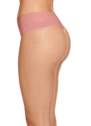Jockey Women's Underwear Natural Beauty Seamfree Thong, Rose Pink, M