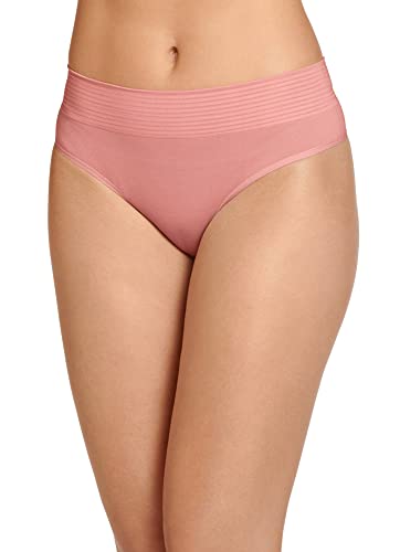 Jockey Women's Underwear Natural Beauty Seamfree Thong, Rose Pink, M