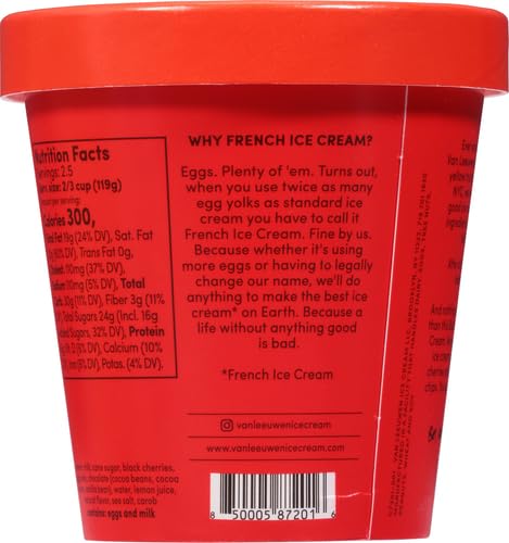 Van Leeuwen Black Cherry Chip Ice Cream 14 oz