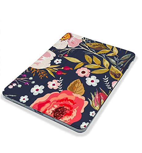 Cute Poppy Kawaii Painted Flowers case Compatible with iPad Mini Air Pro 7.9 8.3 9.7 10.2 10.9 11 12.9 inch Pattern Cover New 2022 2021 Trifold Stand 3 4 5 6 7 8 9 Generation 02 (10.9" Air 4)
