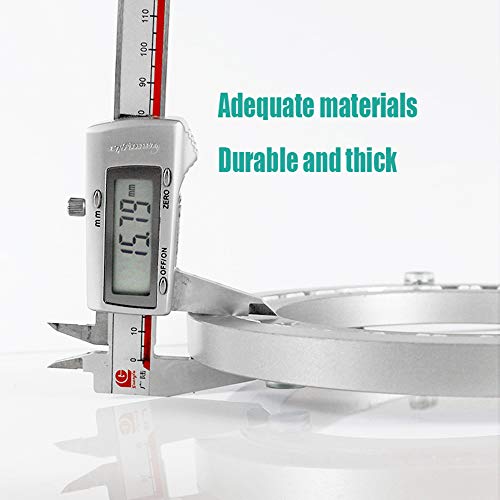 Heavy-Duty Mute 5-23 Inch Aluminum Lazy Susan Bearing Turntable Ring Swivel Plate Hardware for Heavy Loads,Silver Base