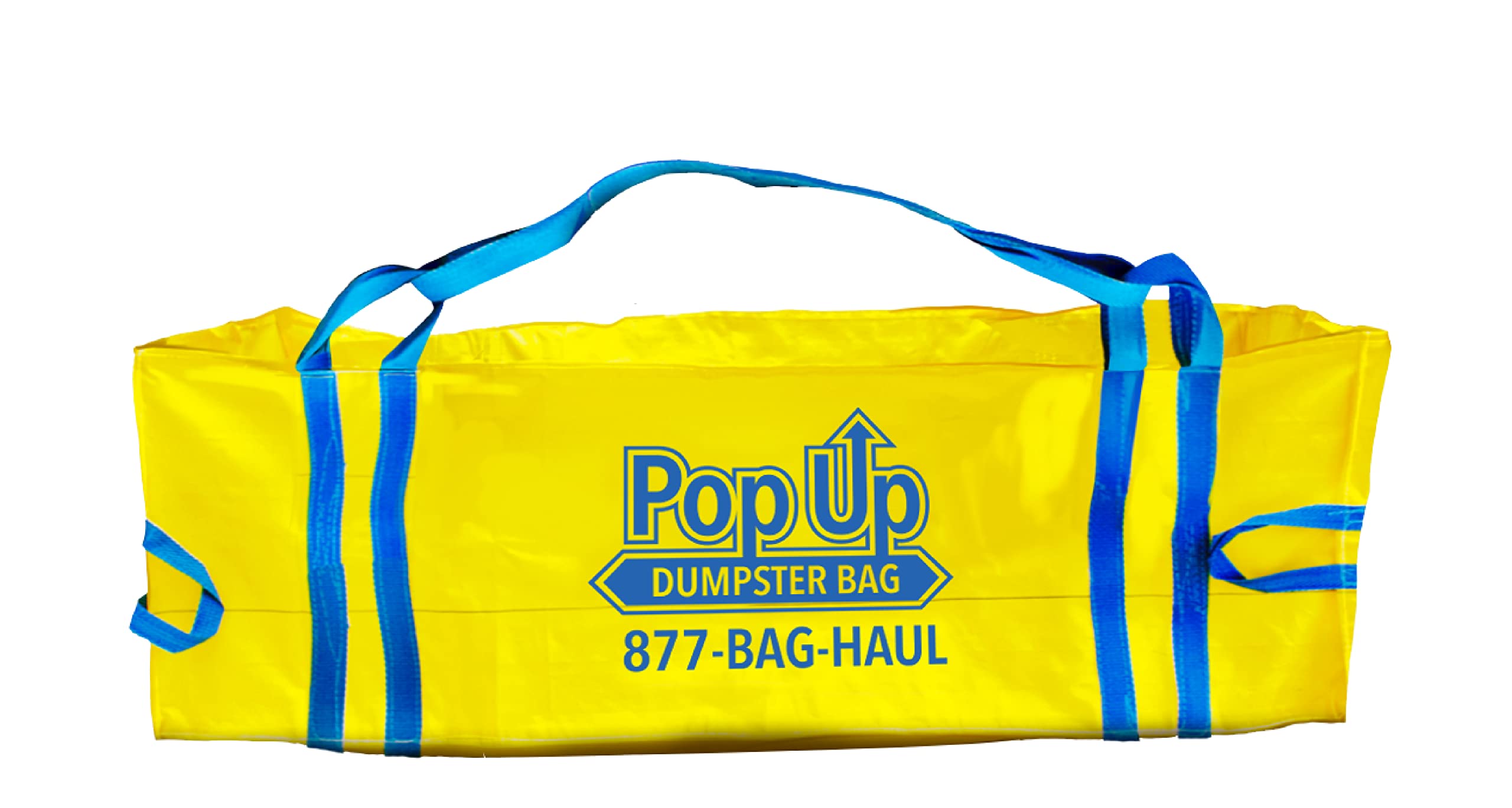 Pop Up Dumpster Bag - Yellow Flexible Dumpster Bag 3 cubic yards and holds up to 3,500 lbs, Waste Bag Heavy Duty