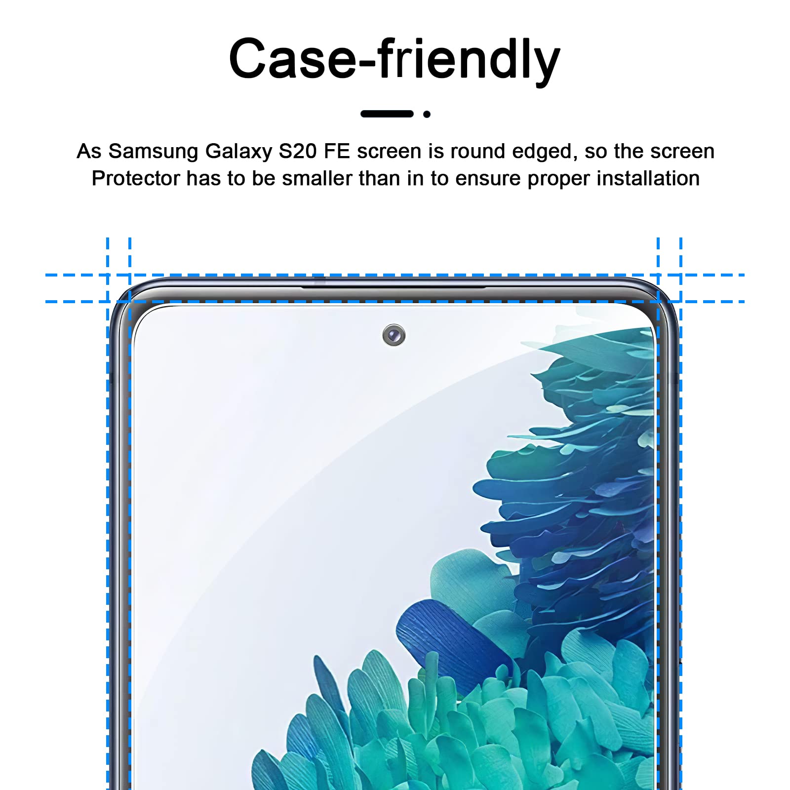 Coolpow 【3+3 Pack】 Designed for Samsung Galaxy S20 FE 5G Screen Protector Tempered Glass, with 3Pack Camera Lens Protector [Easy Installation] [Anti-Scratch]