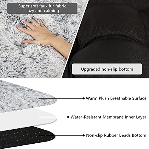 Plush Soft Washable Dog Crate Pad & Bed - Anti-Slip, Large to Small Dogs & Cats