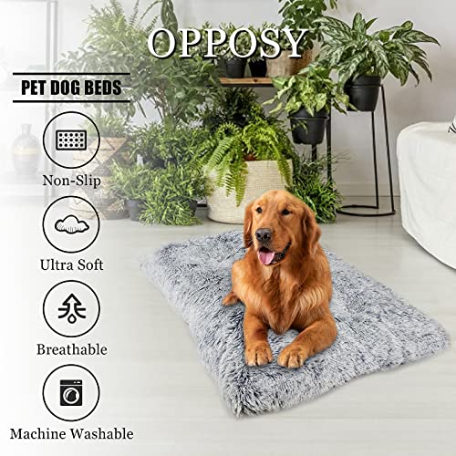 Plush Soft Washable Dog Crate Pad & Bed - Anti-Slip, Large to Small Dogs & Cats