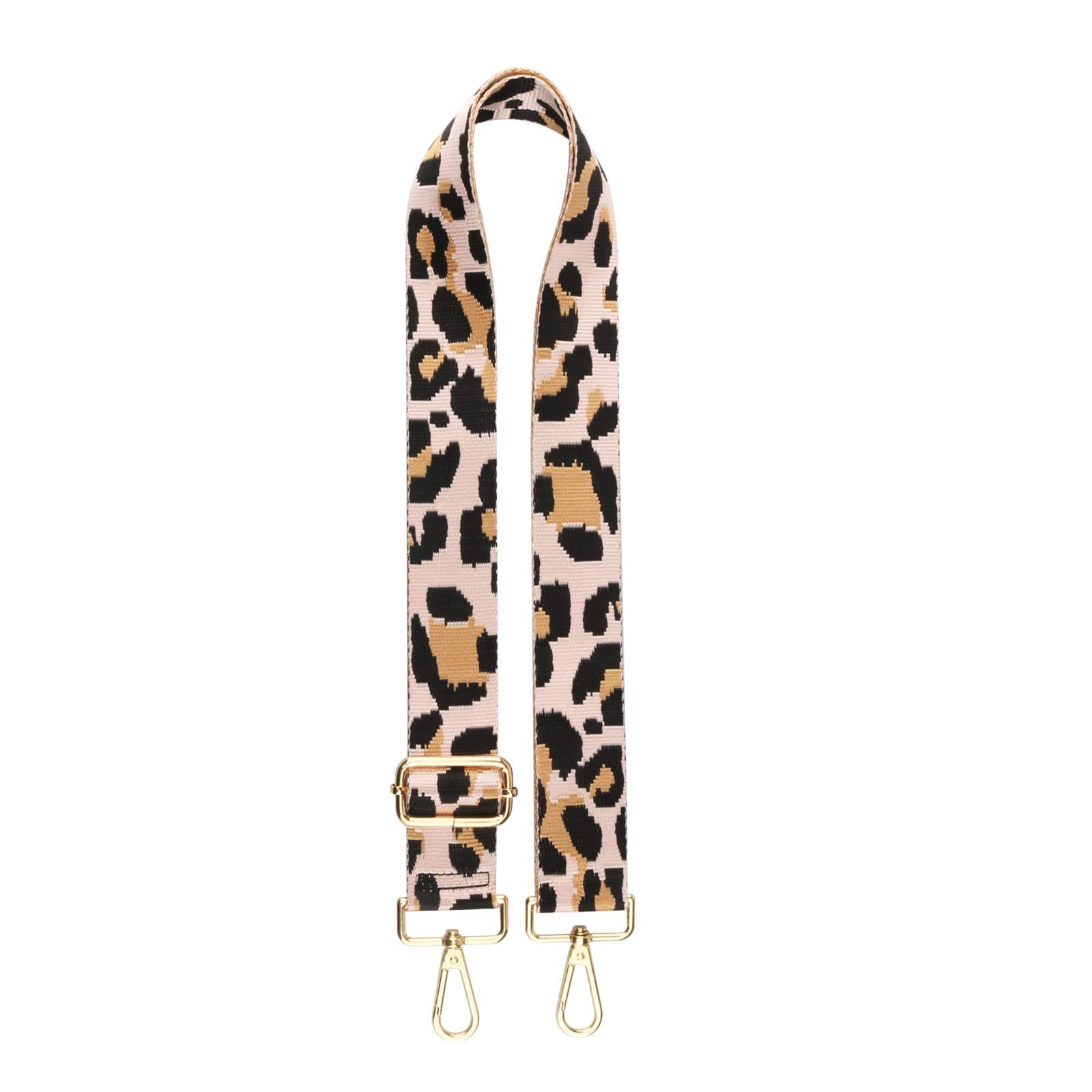WEDDINGHELPER Pink Adjustable Shoulder Crossbody Handbag Strap (1.97'' Width, Gold Buckle)