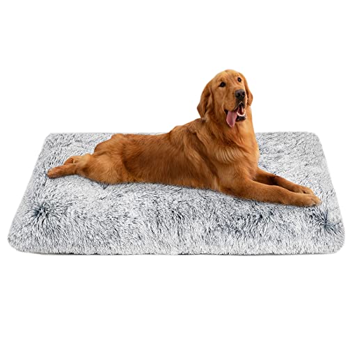 Plush Soft Washable Dog Crate Pad & Bed - Anti-Slip, Large to Small Dogs & Cats