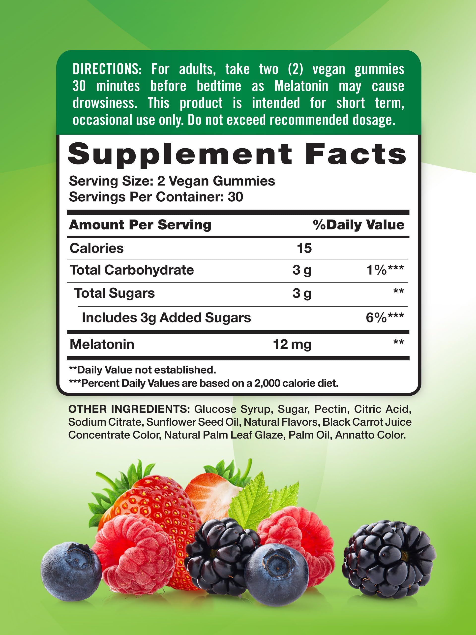 Nature's Truth Melatonin Gummies | 12mg | Mixed Berry Flavor | Vegan, Non-GMO & Gluten Free Supplement