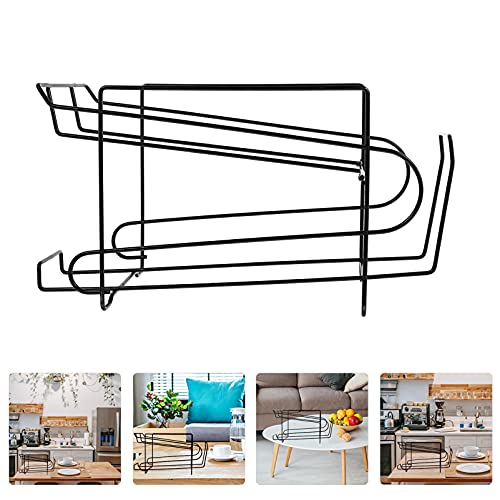 Hemoton Beverage Can Dispenser Rack Automatic Rolling Soda Can Storage Organizer Metal Wire Basket Refrigerator Beer Can Rack for Pantry Shelves Drawer Freezer Black