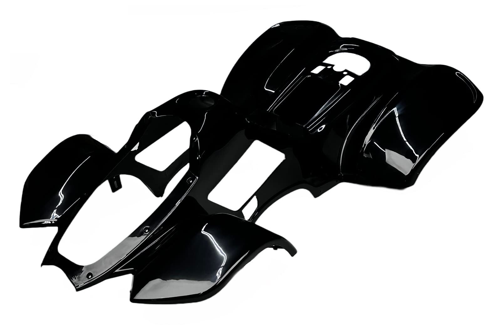 1-Piece Body Plastic Fender for IceBear Coolster 3050 Taotao Chinese Peace SunL MotoTec Kids ATV Quad 110cc (Black)