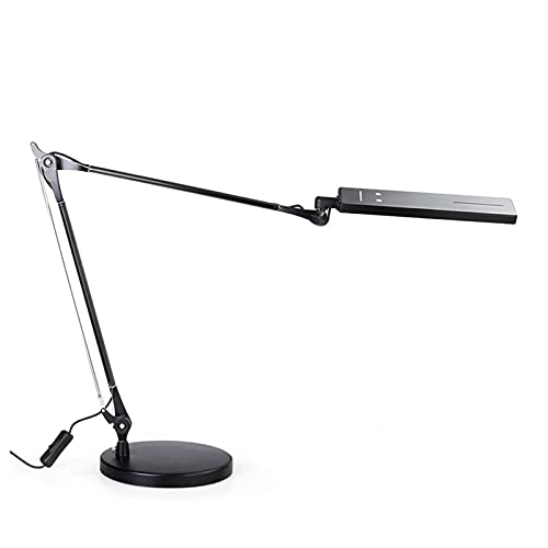 IAOHUO Desk Lamp Foldable Long Arm LED Desk Lamp Dimmable Touch Control Work Light Eye Protection Architect Desk Lamp, 4 Lighting Modes & 6 Brightness Levels Bedside Lamp (Style : Base Style)