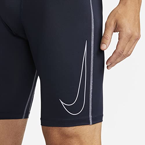 Nike Pro Dri-FIT Men's Long Shorts, L, Obsidian/Iron Purple/Iron Purple
