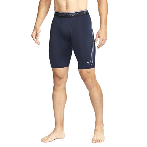 Nike Pro Dri-FIT Men's Long Shorts, L, Obsidian/Iron Purple/Iron Purple