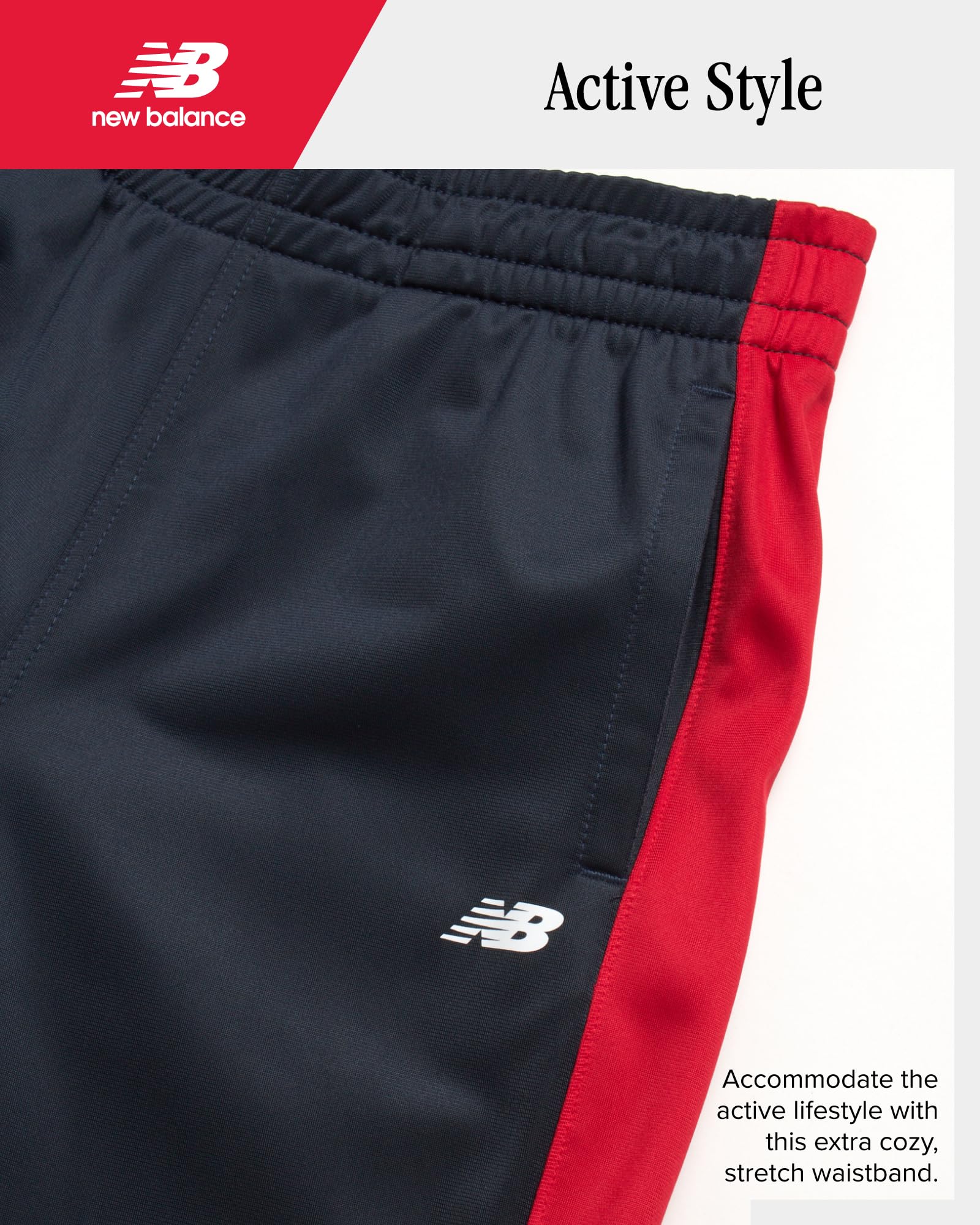 New Balance Boys’ Sweatpants – 4 Pack Active Tricot Jogger Sweatpants – Performance Track Pants with Pockets for Boys (4-20), Size 8, Black/Eclipse