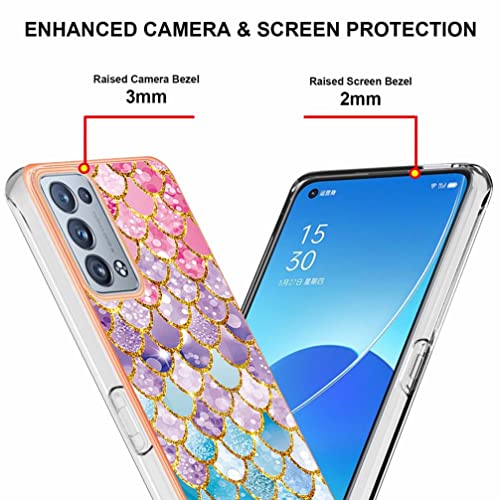YEALLY Case for Oppo Reno 6 Pro+ 5G Phone Case Ultra Slim IMD Cover, Hard Frame + Soft TPU Shockproof, Scratch Resistant & Screen Protection Wireless Charging Case Cover for Oppo Reno 6 Pro+ 5G, a2