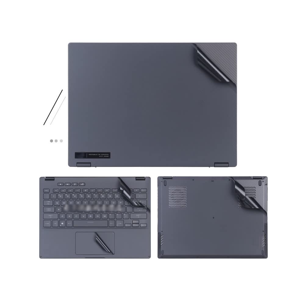 Vinyl Skin Sticker for Asus ROG Flow X13 GV301 /Zephyrus G14 GA401 / M16 GU603 / Zephyrus G15 GA503QR (Zephyrus G14 GA401, Black Matte)