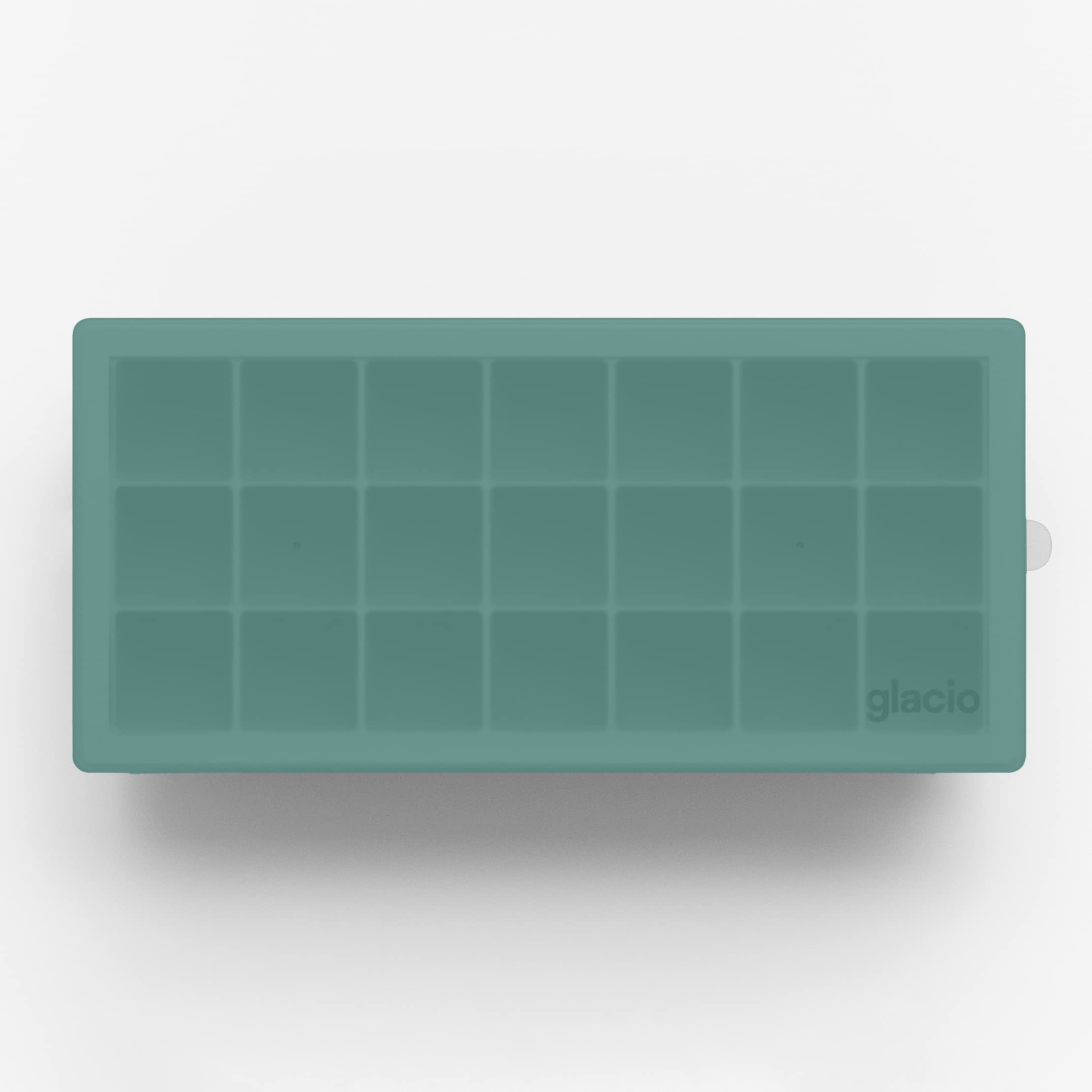 glacio Small Ice Cube Silicone Trays with Lids - BPA-Free, Flexible Ice Molds for Cocktails and Beverages - Set of 2