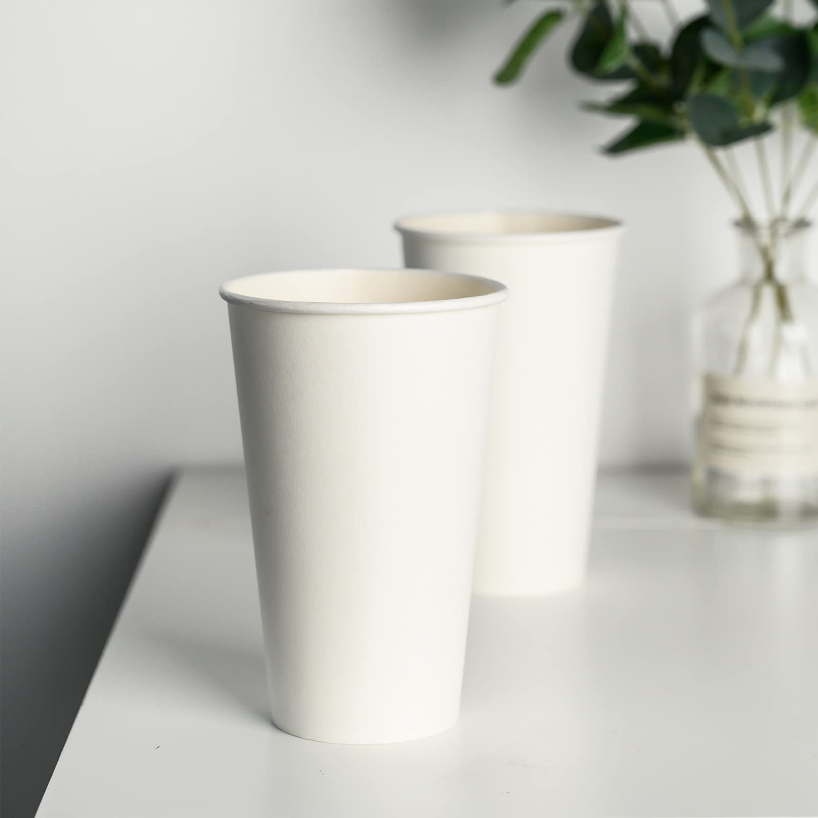 YEEHAW 12 oz 500 Pack Disposable Paper Coffee Cups, Bulk White Hot to Go Cups for Hot Coffee, Hot Liquid, Chocolate, Juice, Hot Beverage Drinkings, Ideal for Cafes, Bistros, Office and Family