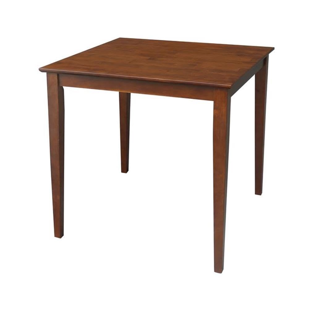 IC International Concepts 36" x 36" Counter Height Dining 2 Table and stools, Onesize, Espresso